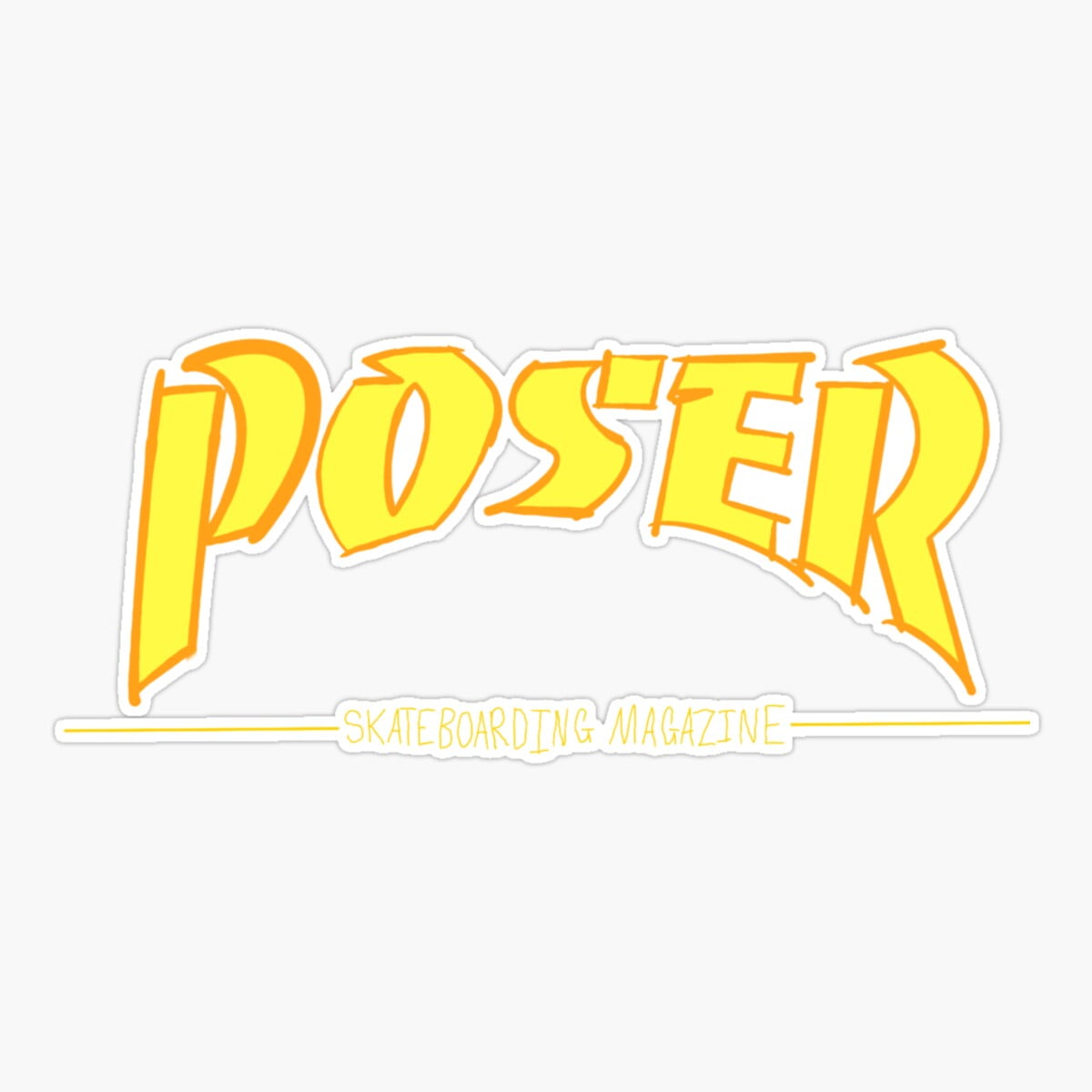 Onim Bootleg Thrasher Sticker, Phone Decal Water Bottle Stickers Car ...