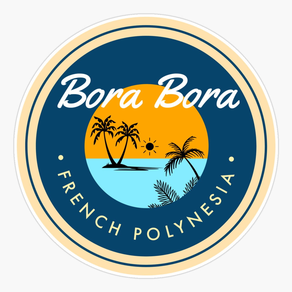 Onim Bora Bora French Polynesia Island Beach Palm Trees Summer Paradise ...