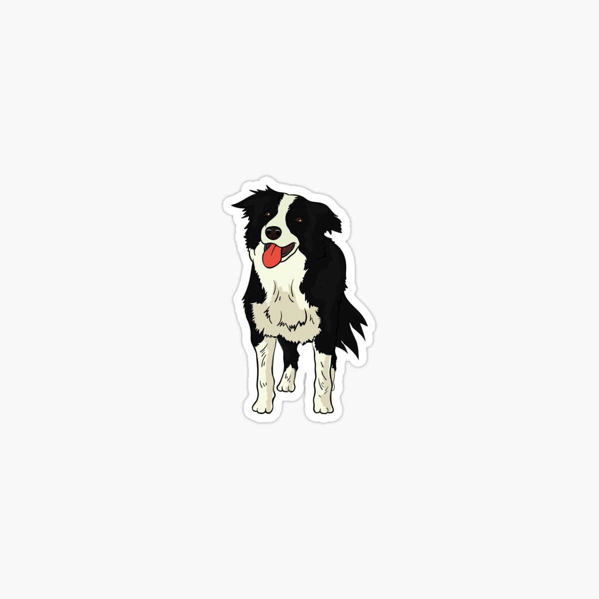 Onim Border Collie Sticker Sticker, Phone Decal Water Bottle Stickers ...
