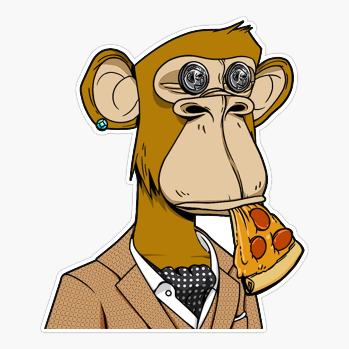 Onim Bored Ape Yacht Club 8461 Sticker, Phone Decal Water Bottle ...