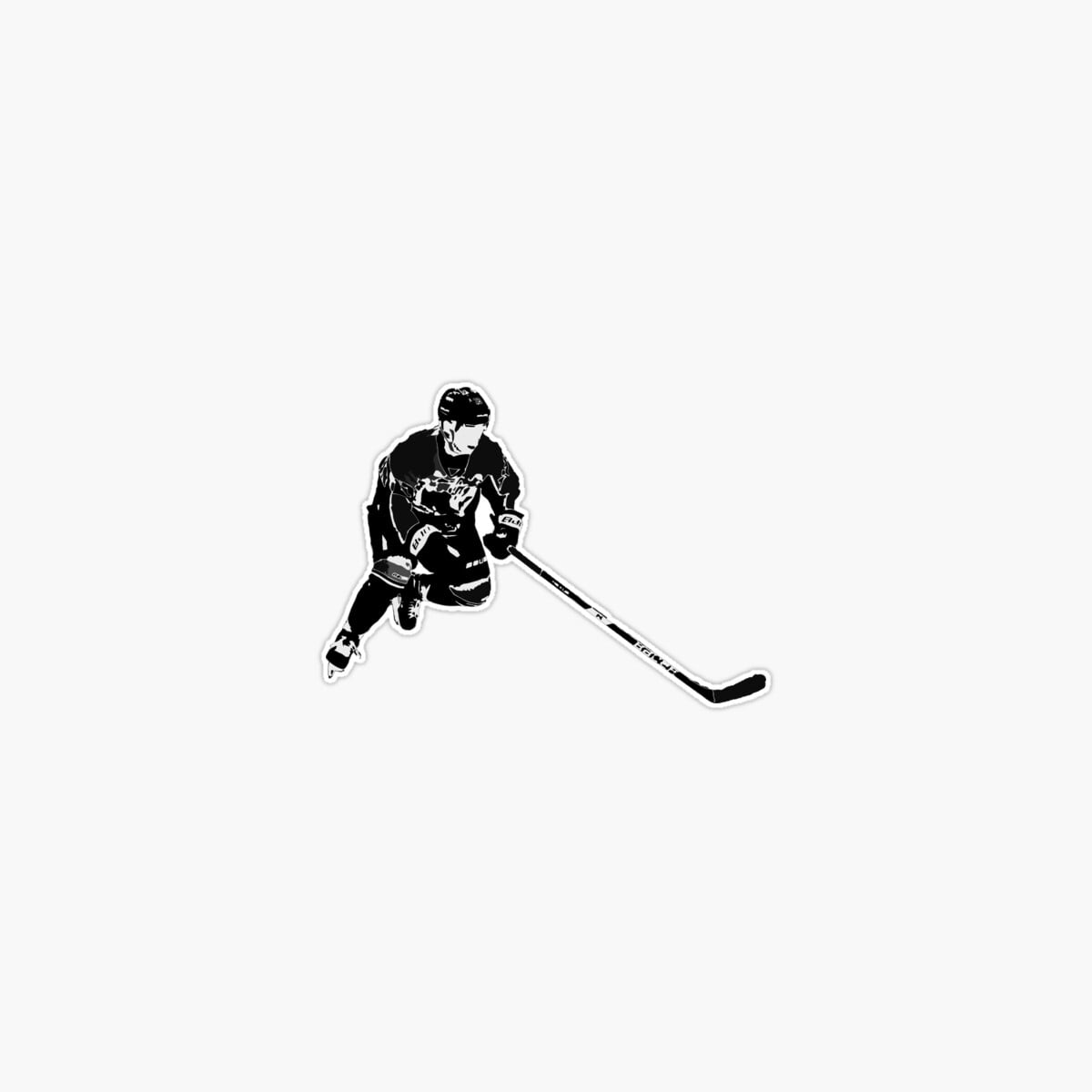 Onim Born For Hockey - Hockey Player Sticker, Phone Decal Water Bottle ...