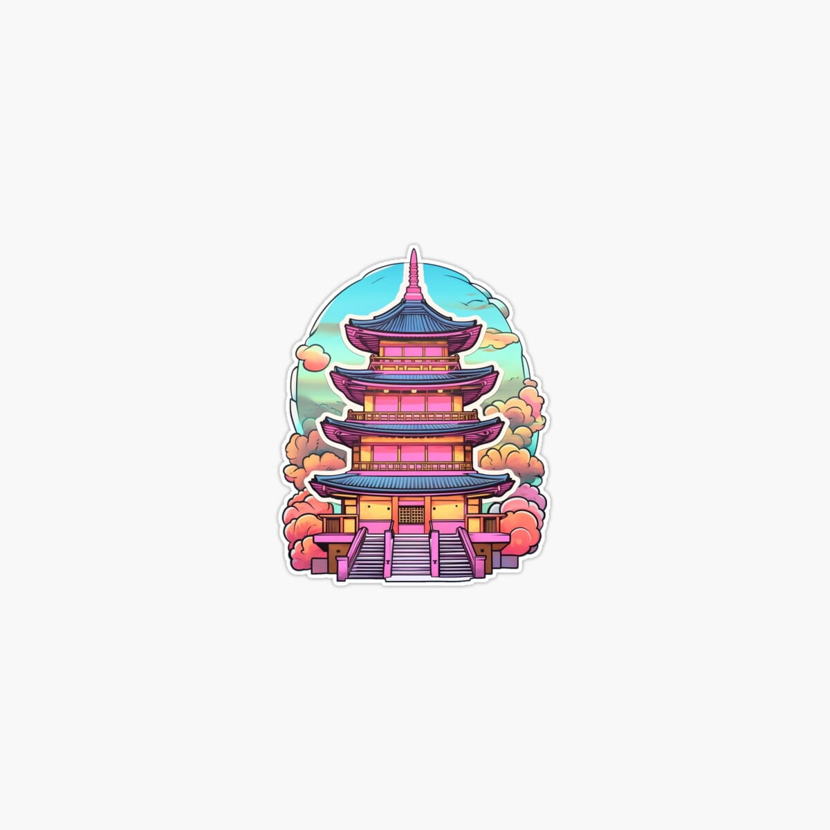 Onim Bosozoku Temple Sticker - Walmart.com