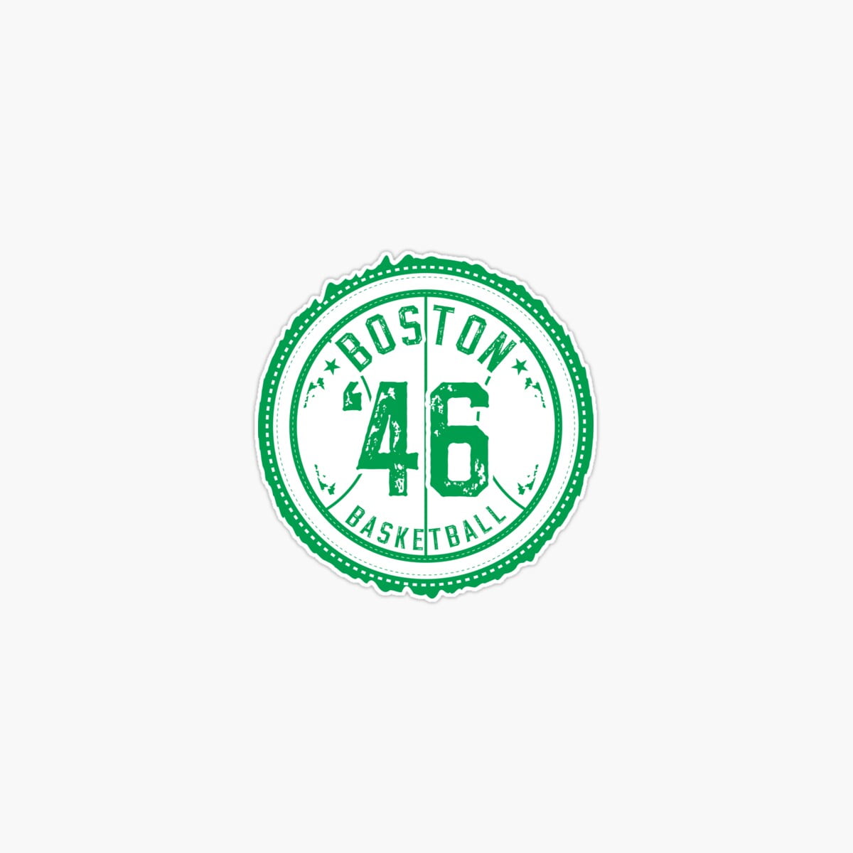 Onim Boston Basketball Est. 46 Sticker, Phone Decal Water Bottle ...