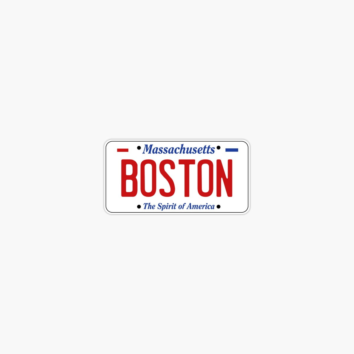 Onim Boston - Massachusetts License Plate Sticker, Phone Decal Water ...