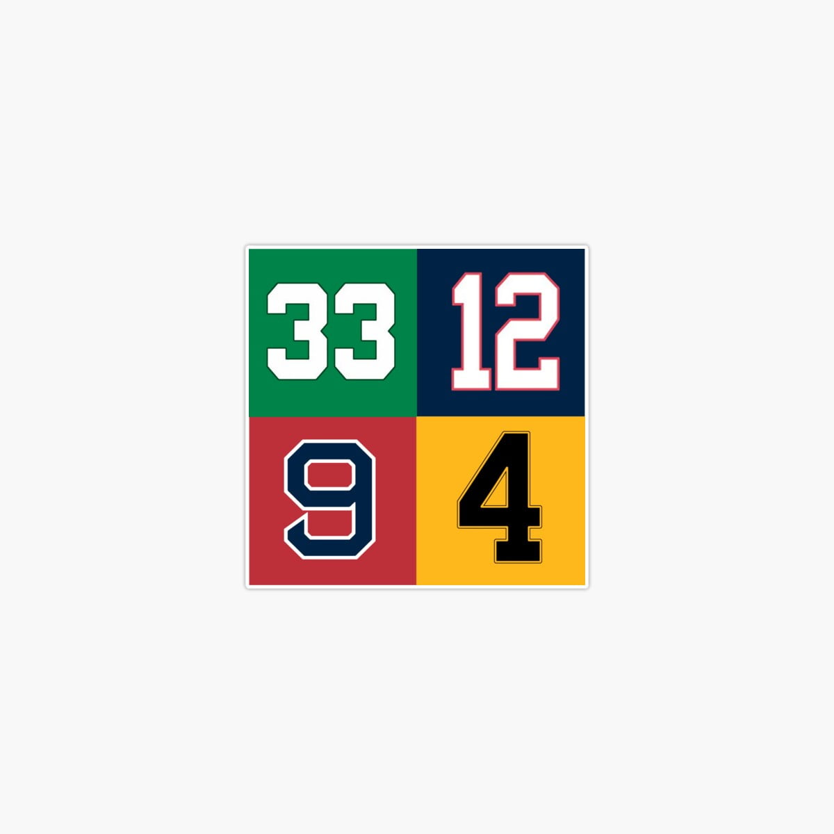 Onim Boston Sports Legends Sticker, Phone Decal Water Bottle Stickers ...