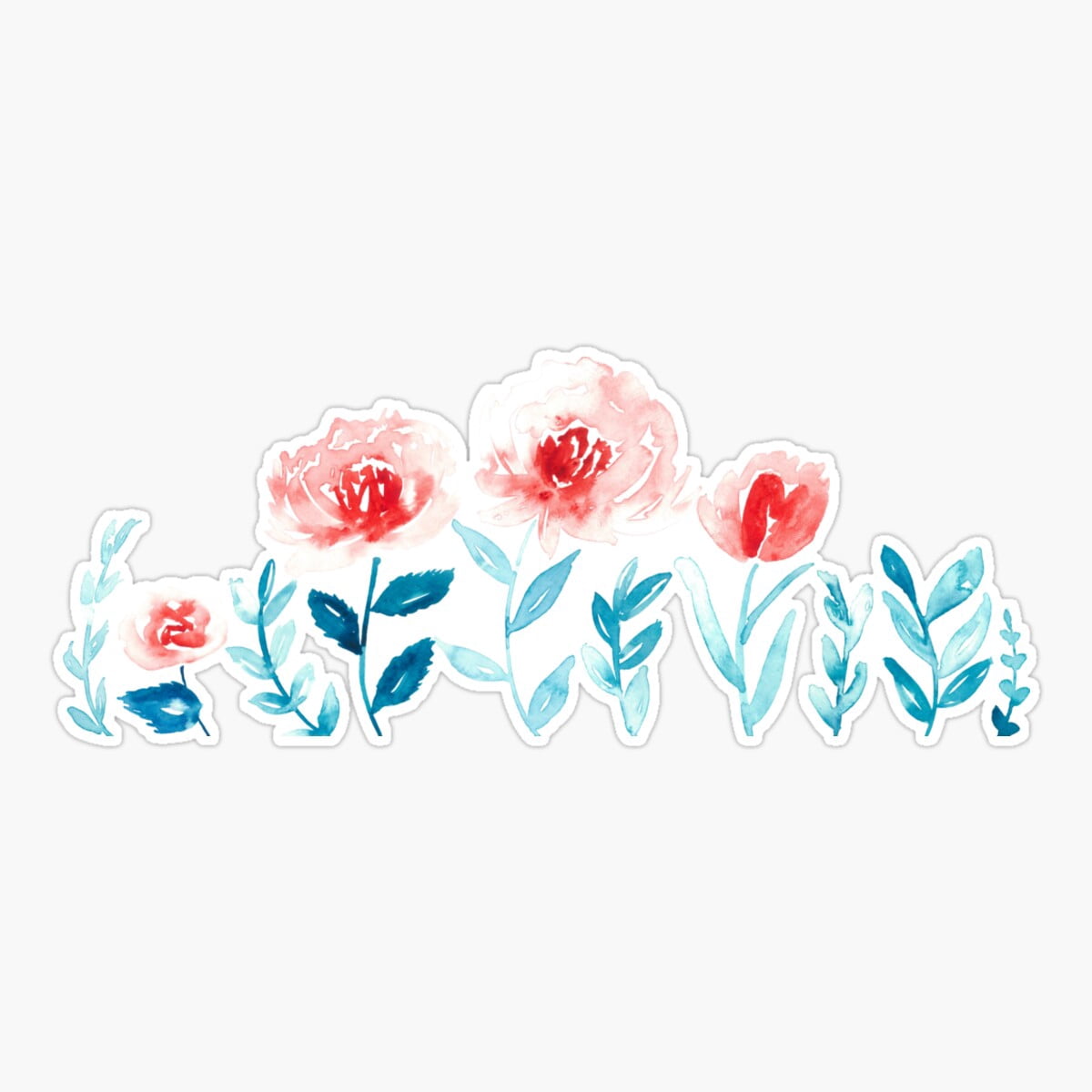 Onim Botanical Border Sticker, Phone Decal Water Bottle Stickers Car ...