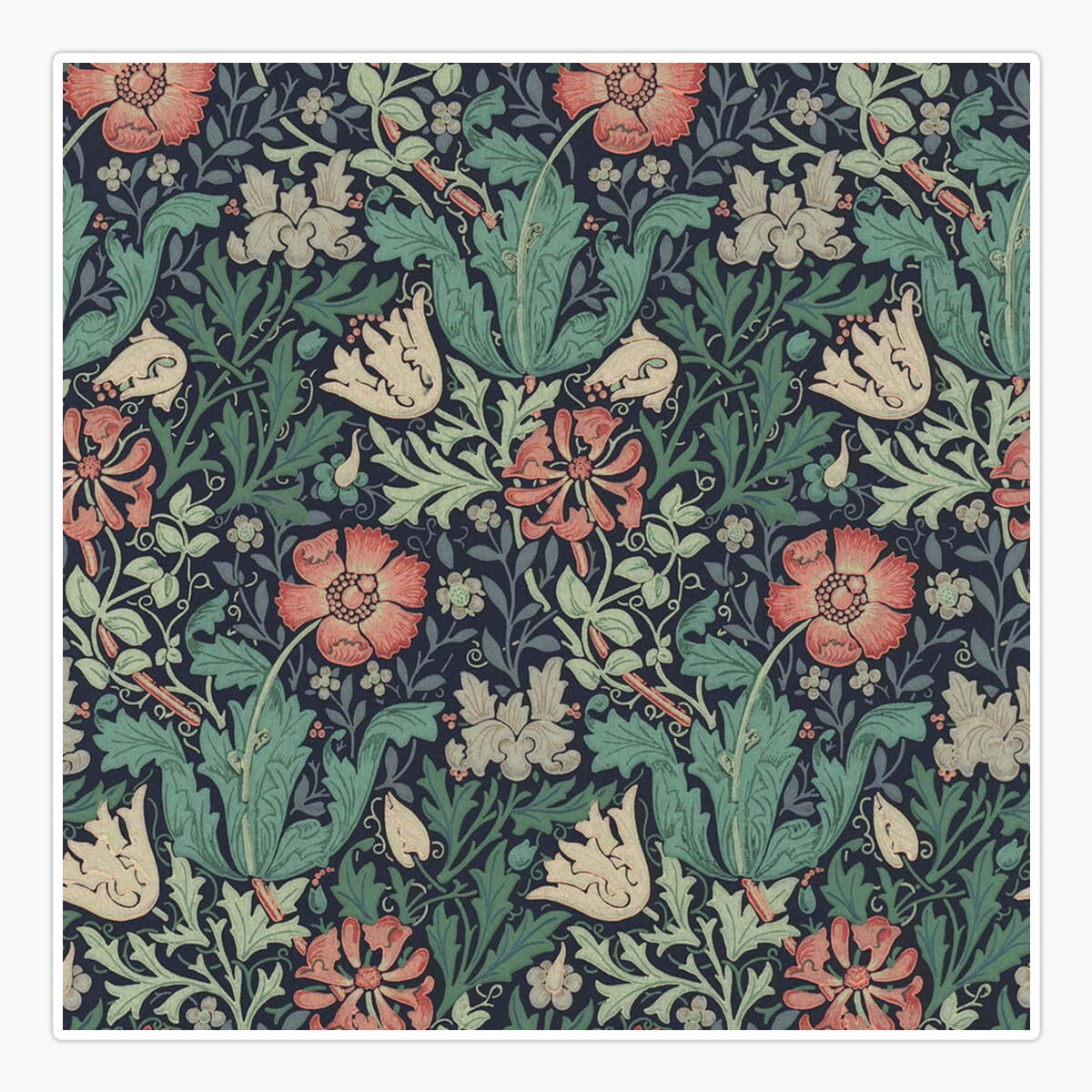 Onim Botanical Nature Exhibition - William Morris Sticker, Phone Decal ...