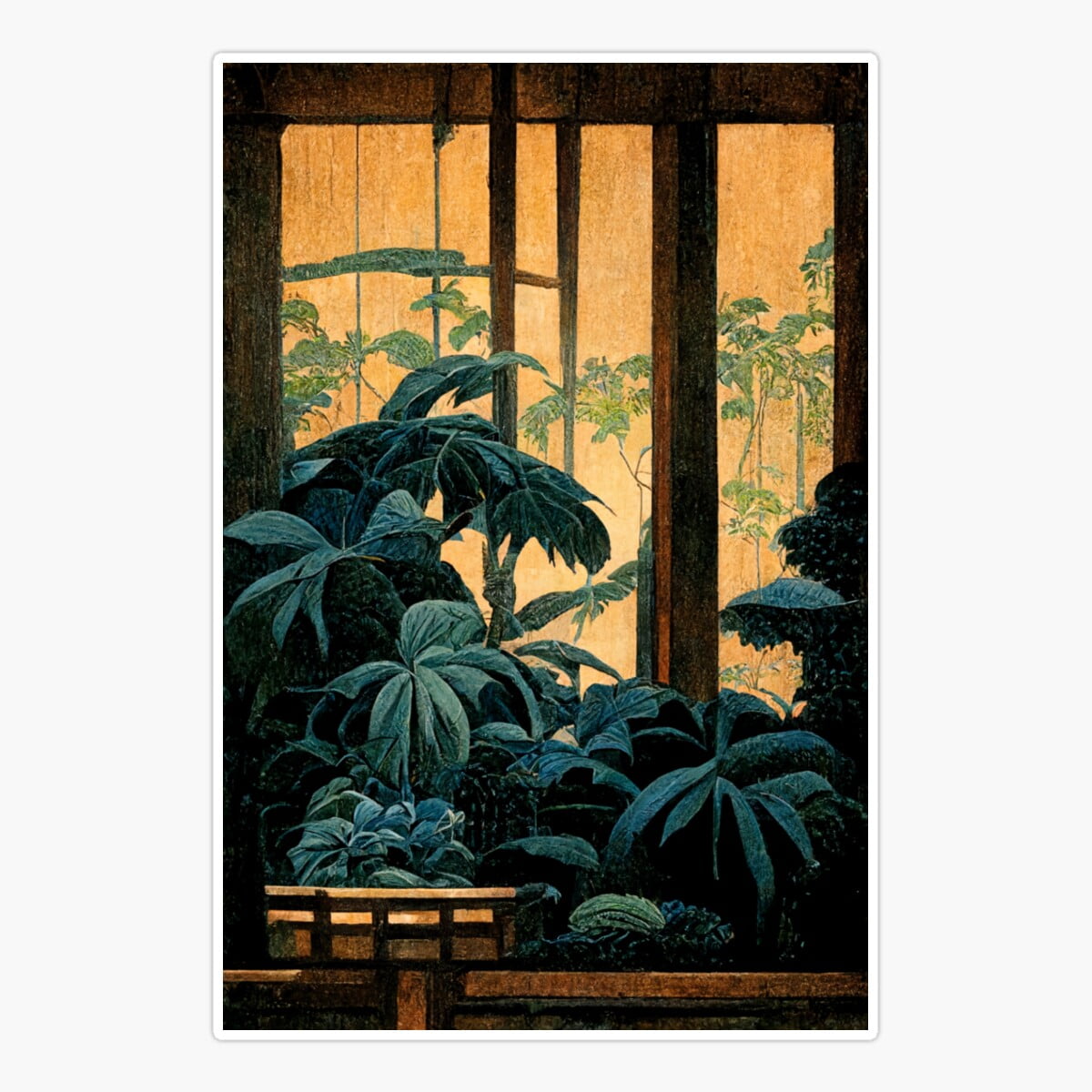 Onim Botany Basket Sticker, Phone Decal Water Bottle Stickers Car ...