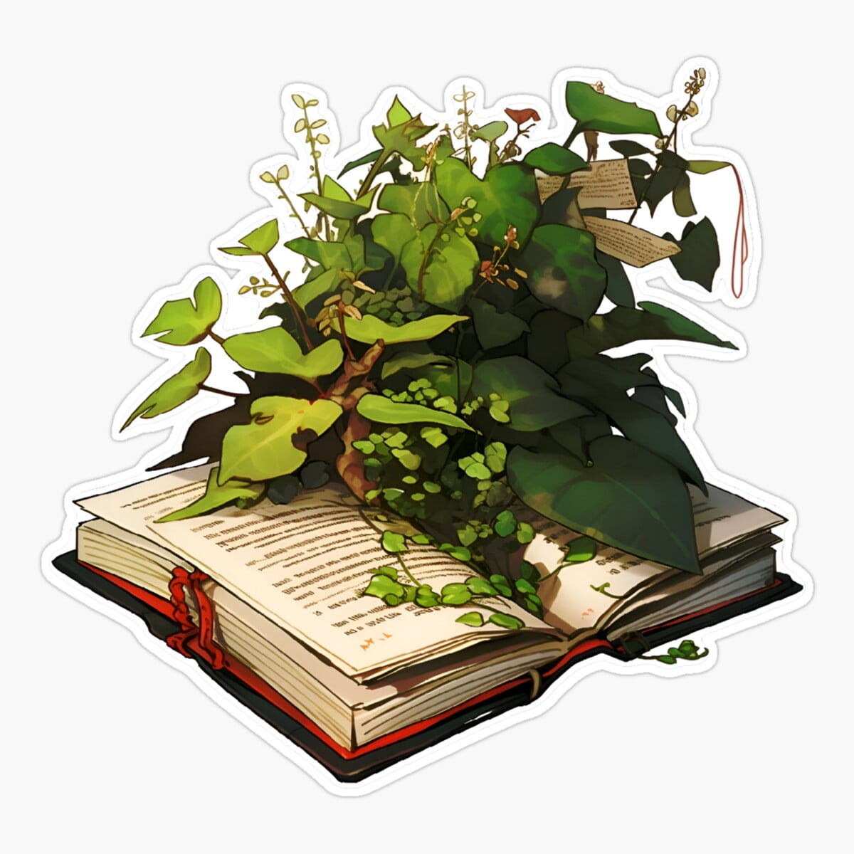 Onim Botany Book Flower Bouquet With Sticker And Shirt Design By ...