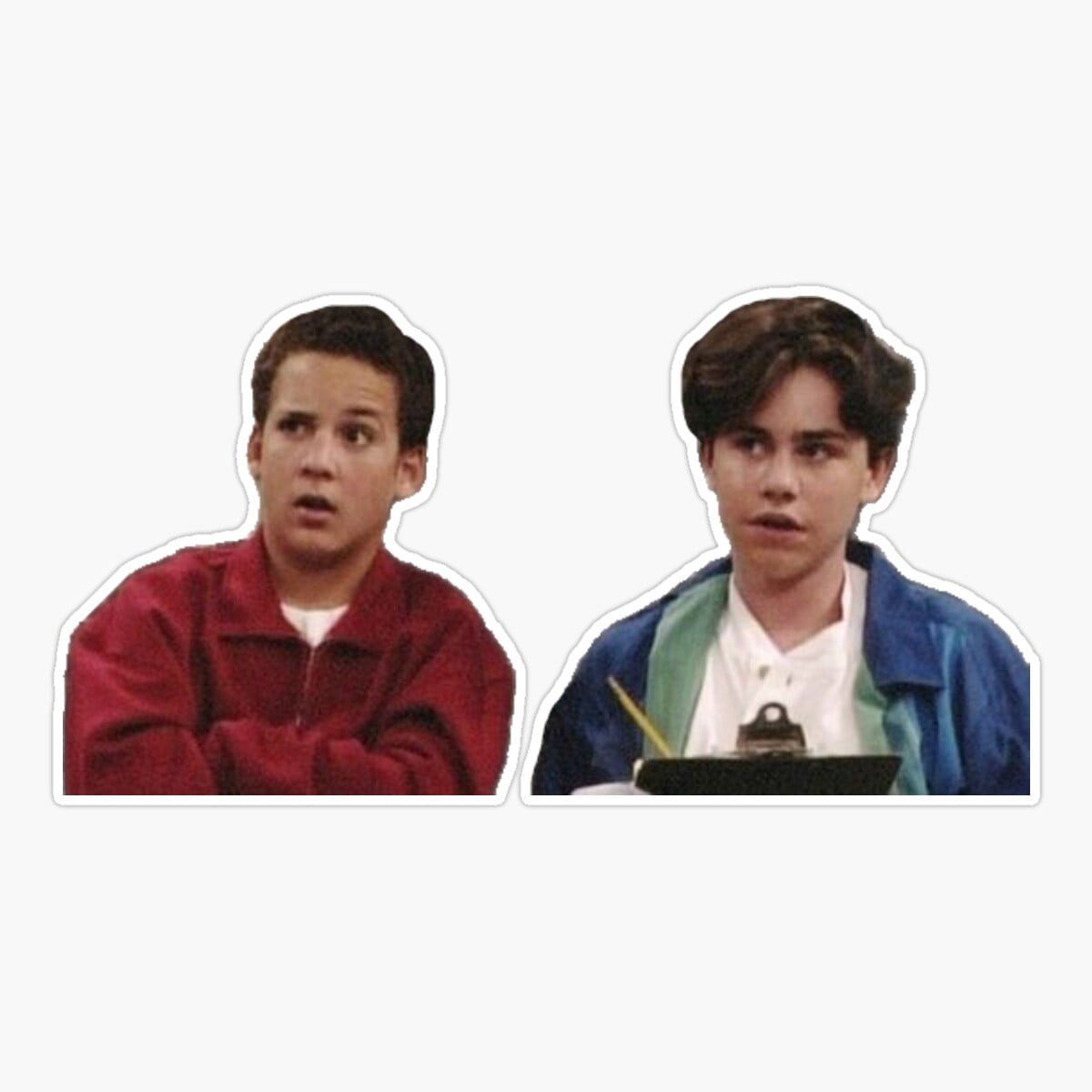 Onim Boy Meets World Cory And Shawn Sticker, Phone Decal Water Bottle ...