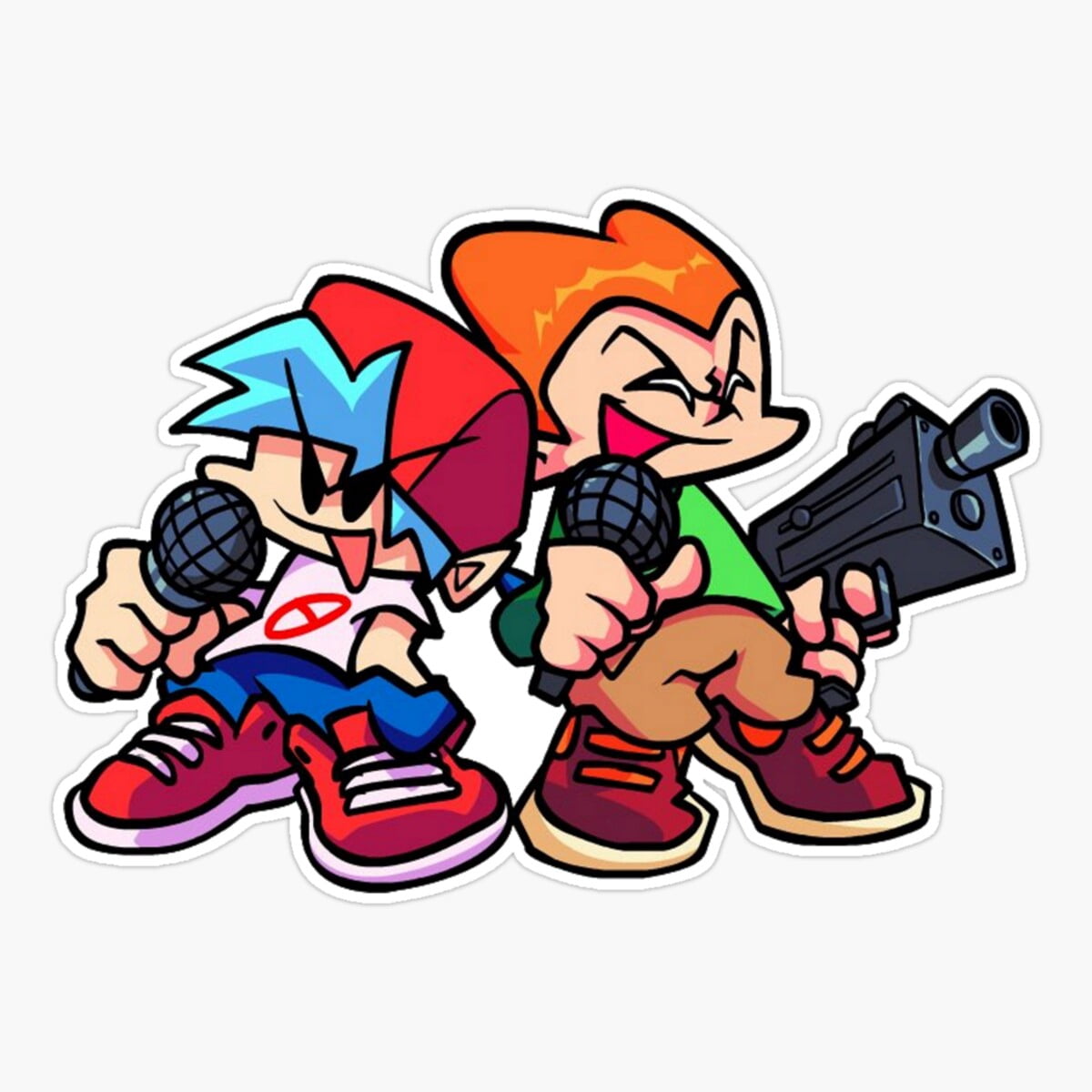 Onim Boyfriend + Pico Duet (Friday Night Funkin) Sticker, Phone Decal ...