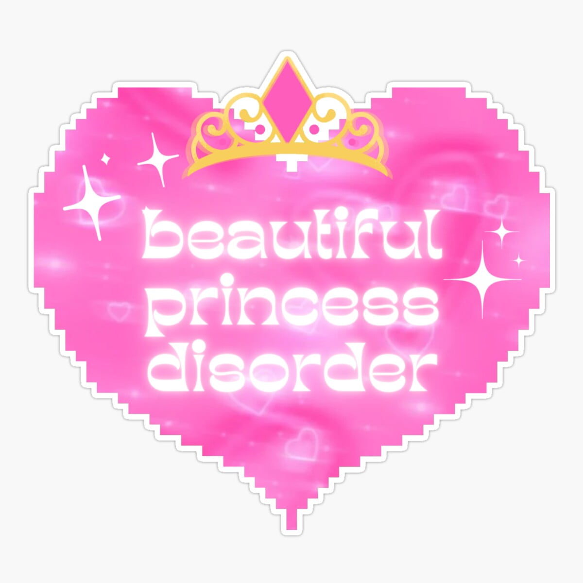 Onim Bpd Beautiful Princess Disorder Girlhood Y2K Sticker, Phone Decal ...