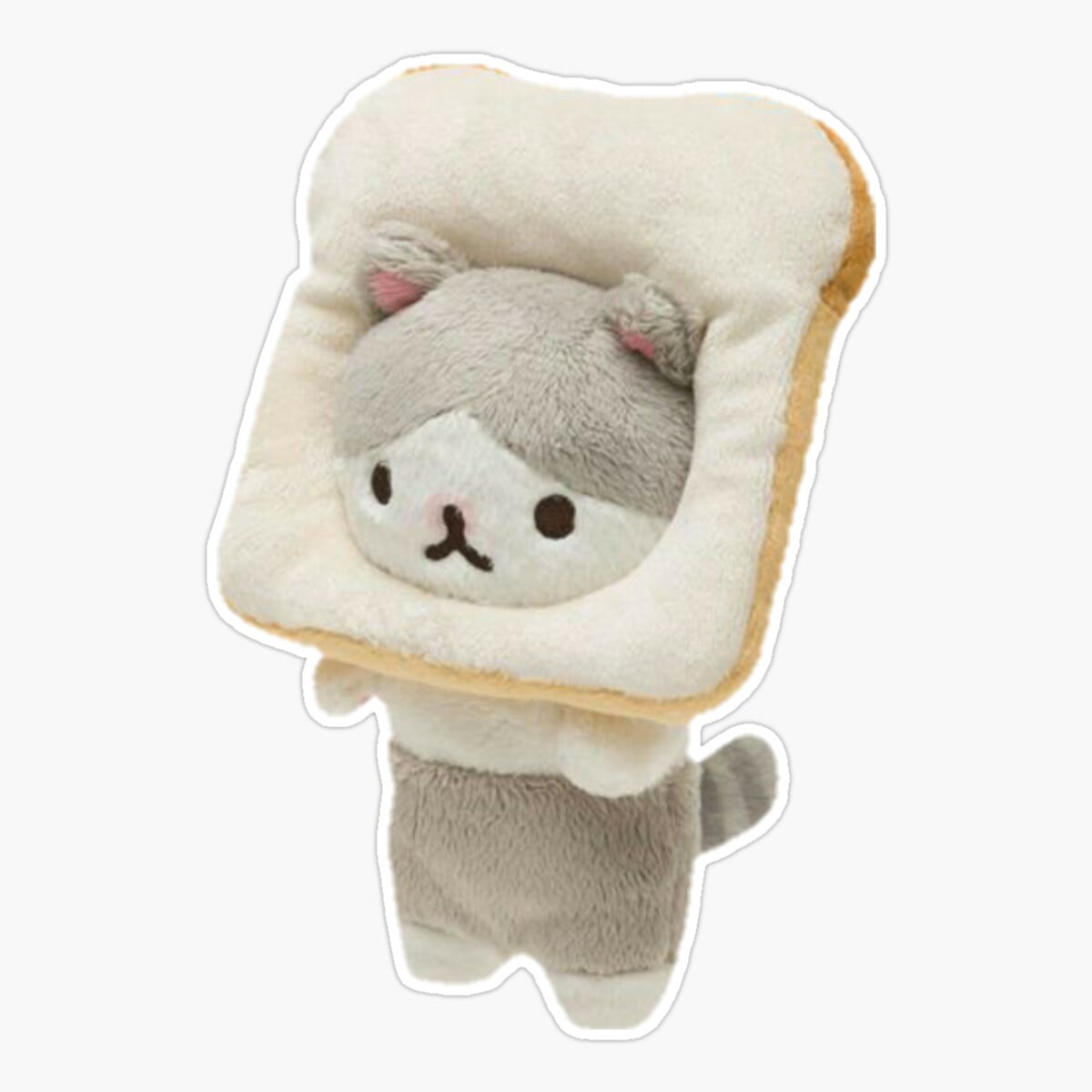 Onim Bread Cat Plushie Sticker, Phone Decal Water Bottle Stickers Car ...
