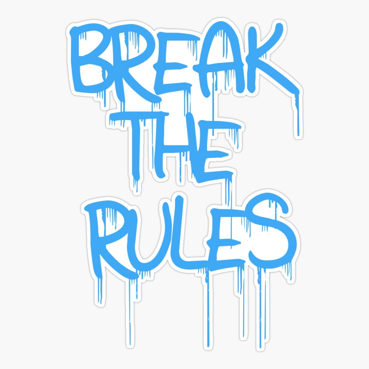 Onim Break The Rules Sticker, Phone Decal Water Bottle Stickers Car ...