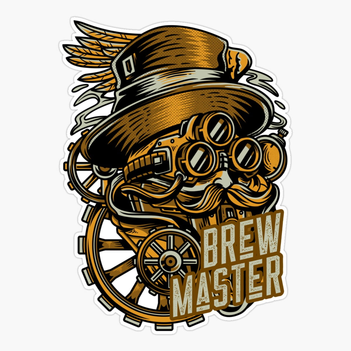 Onim Brew Master. Home Brew. Steam Punk Design. Funny Sticker, Phone ...