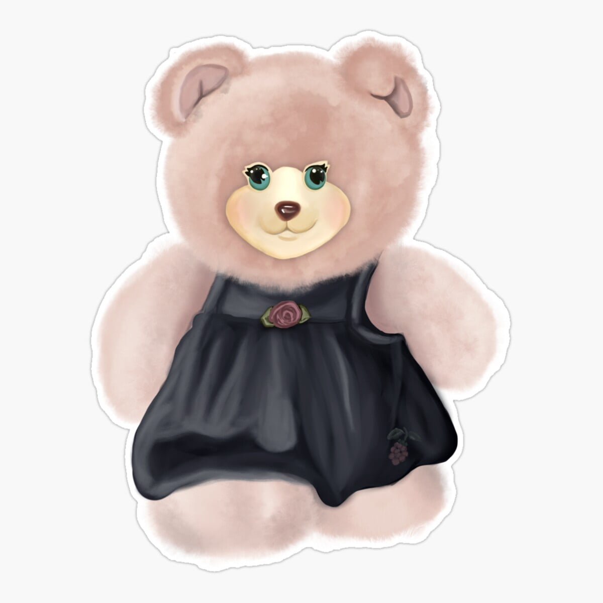 Onim Briarberry 90S Nostalgic Vintage Teddy Bear 2000S Y2K Toys-Black ...