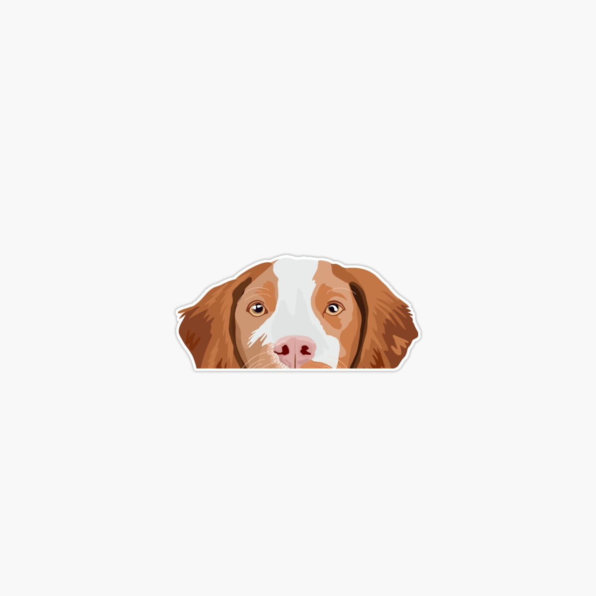 Onim Brittany Spaniel Nose Sticker, Phone Decal Water Bottle Stickers ...