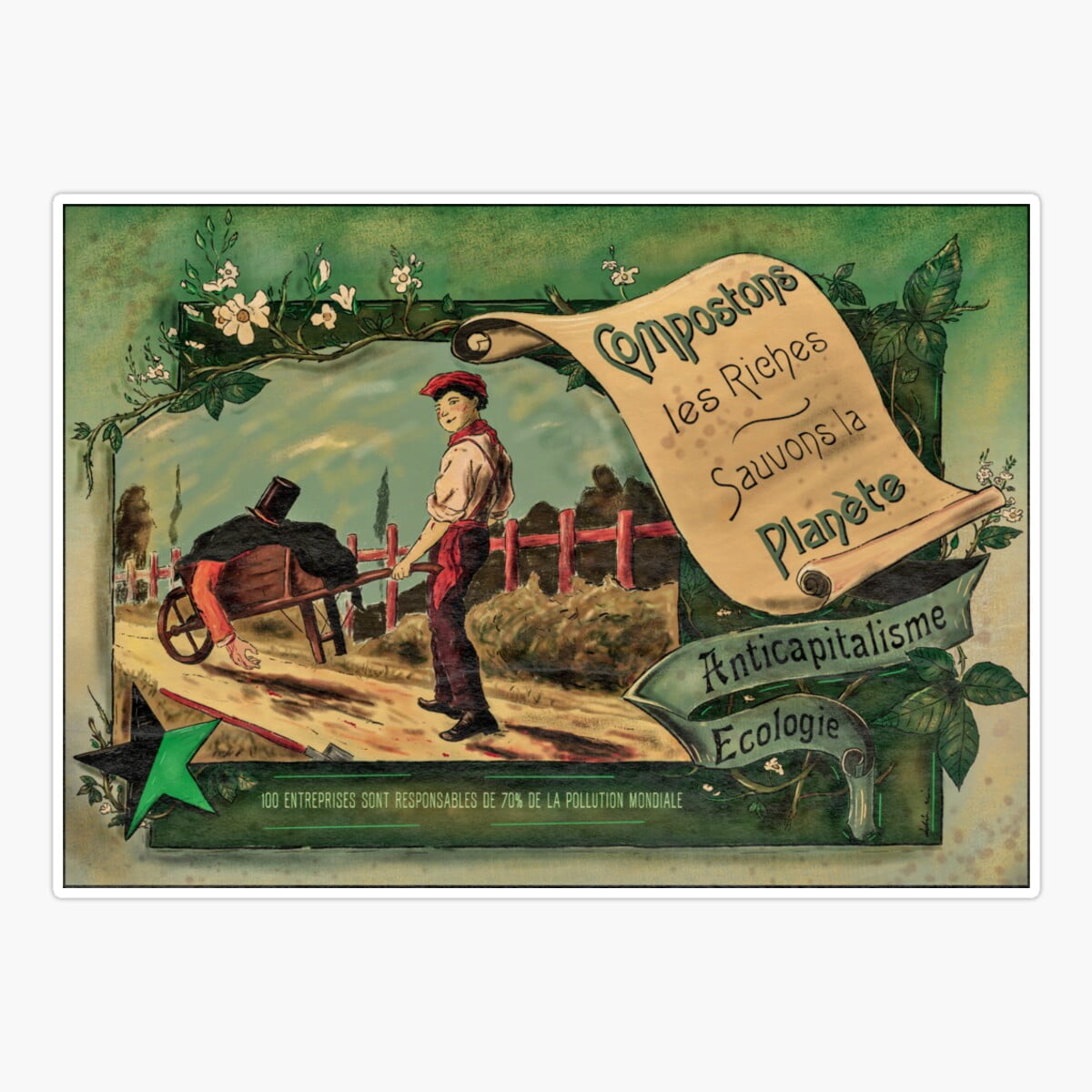 Onim Brock University Logo Sticker Sticker, Phone Decal Water Bottle ...