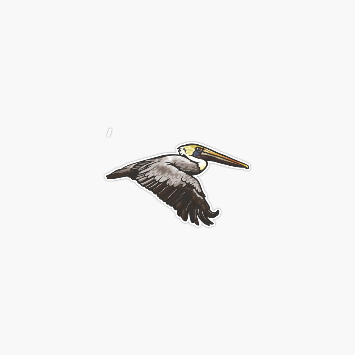 Onim Brown Pelican Sticker, Phone Decal Water Bottle Stickers Car ...