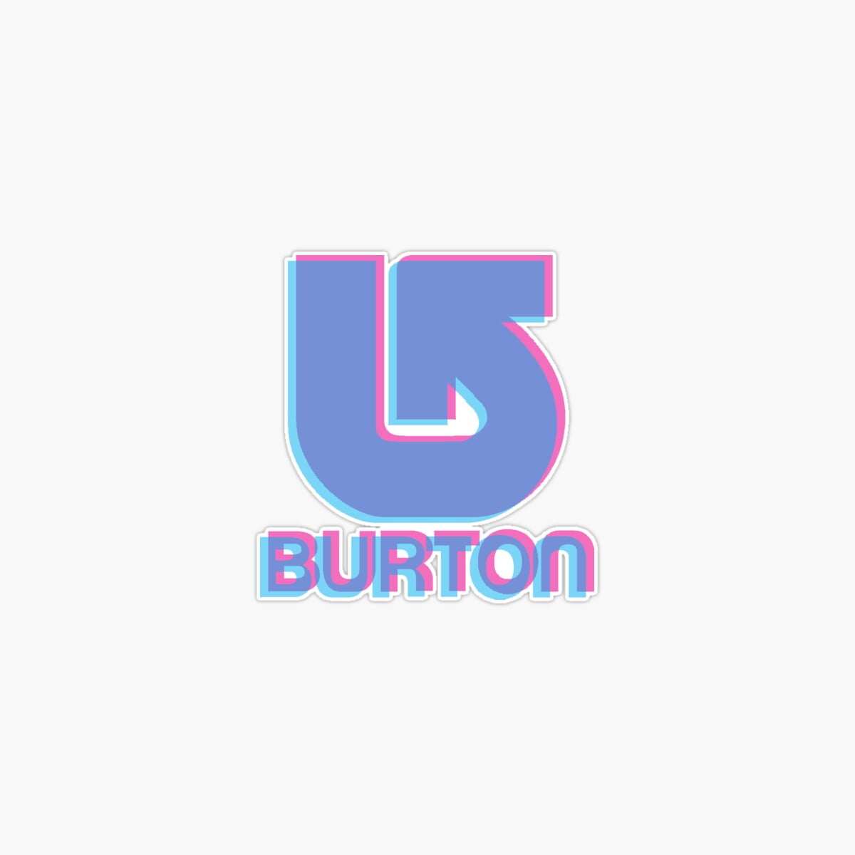 Onim Burton Snowboards Logo 3D Sticker, Phone Decal Water Bottle ...