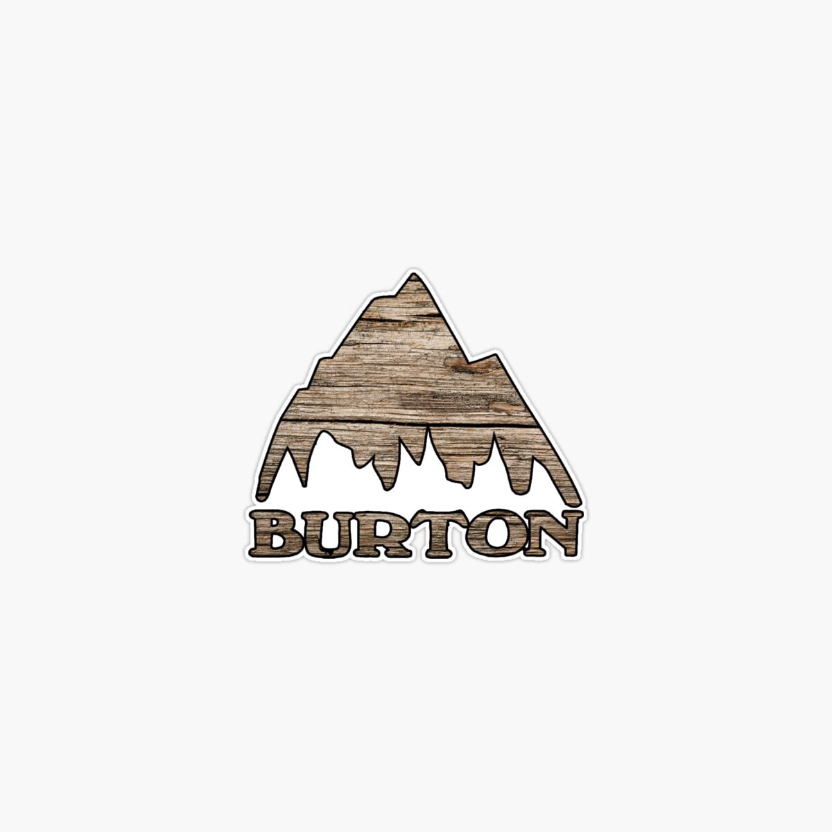 Onim Burton Wood Look Sticker, Phone Decal Water Bottle Stickers Car ...