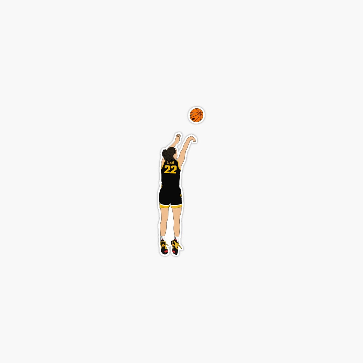Onim Caitlin Clark 3 Pointer Sticker, Phone Decal Water Bottle Stickers ...