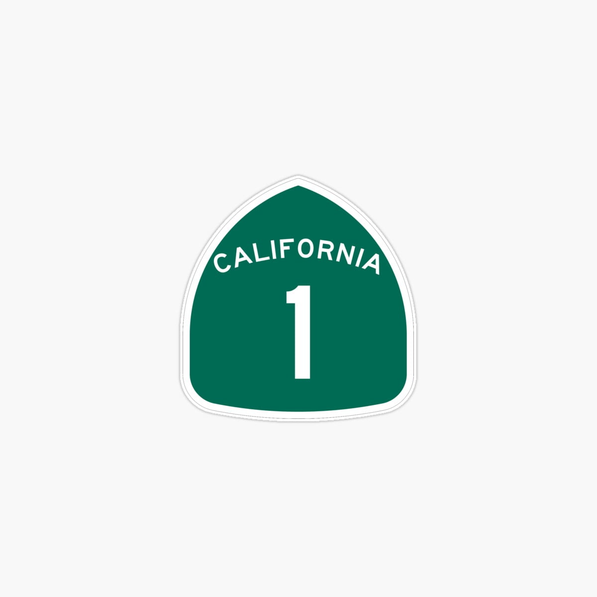 Onim California Highway 1 T-Shirt - State Route One Road Sign Sticker ...