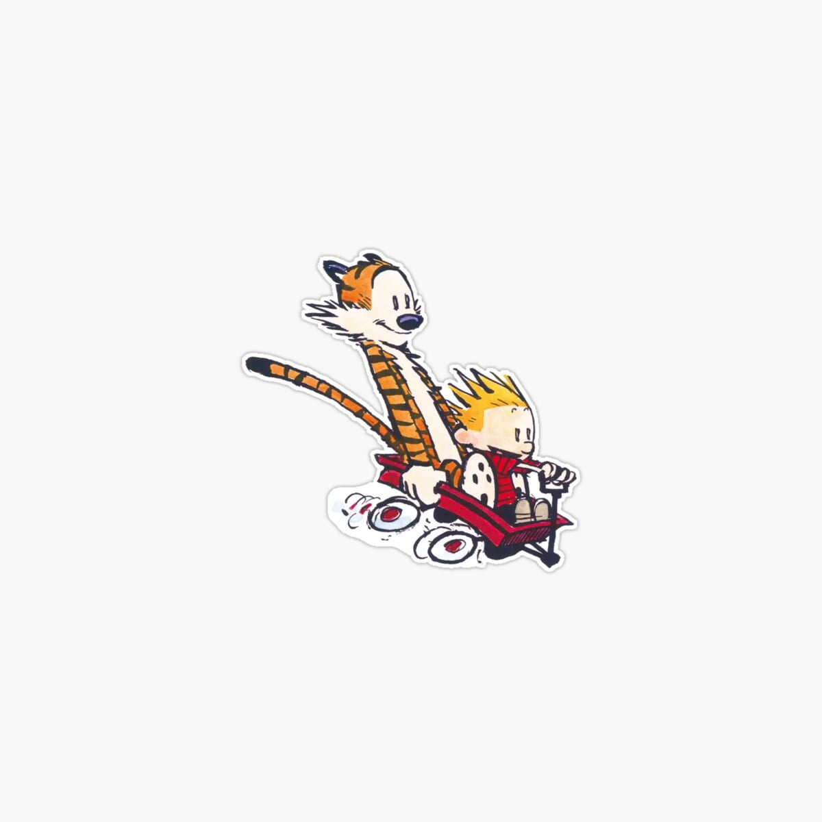 Onim Calvin And Hobbes Wagon Sticker, Phone Decal Water Bottle Stickers ...