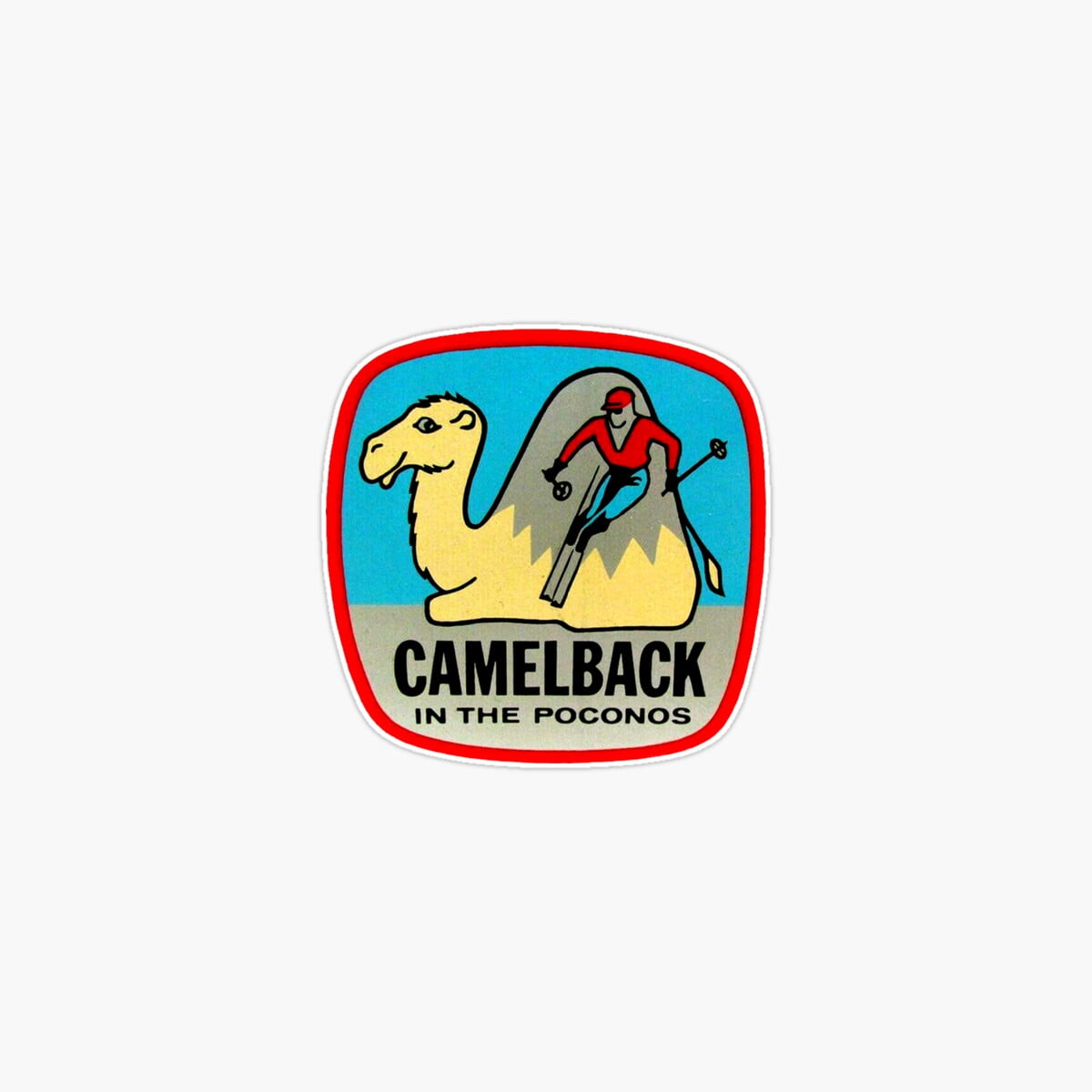 Onim Camelback In The Poconos Vintage Travel Decal Sticker, Phone Decal ...