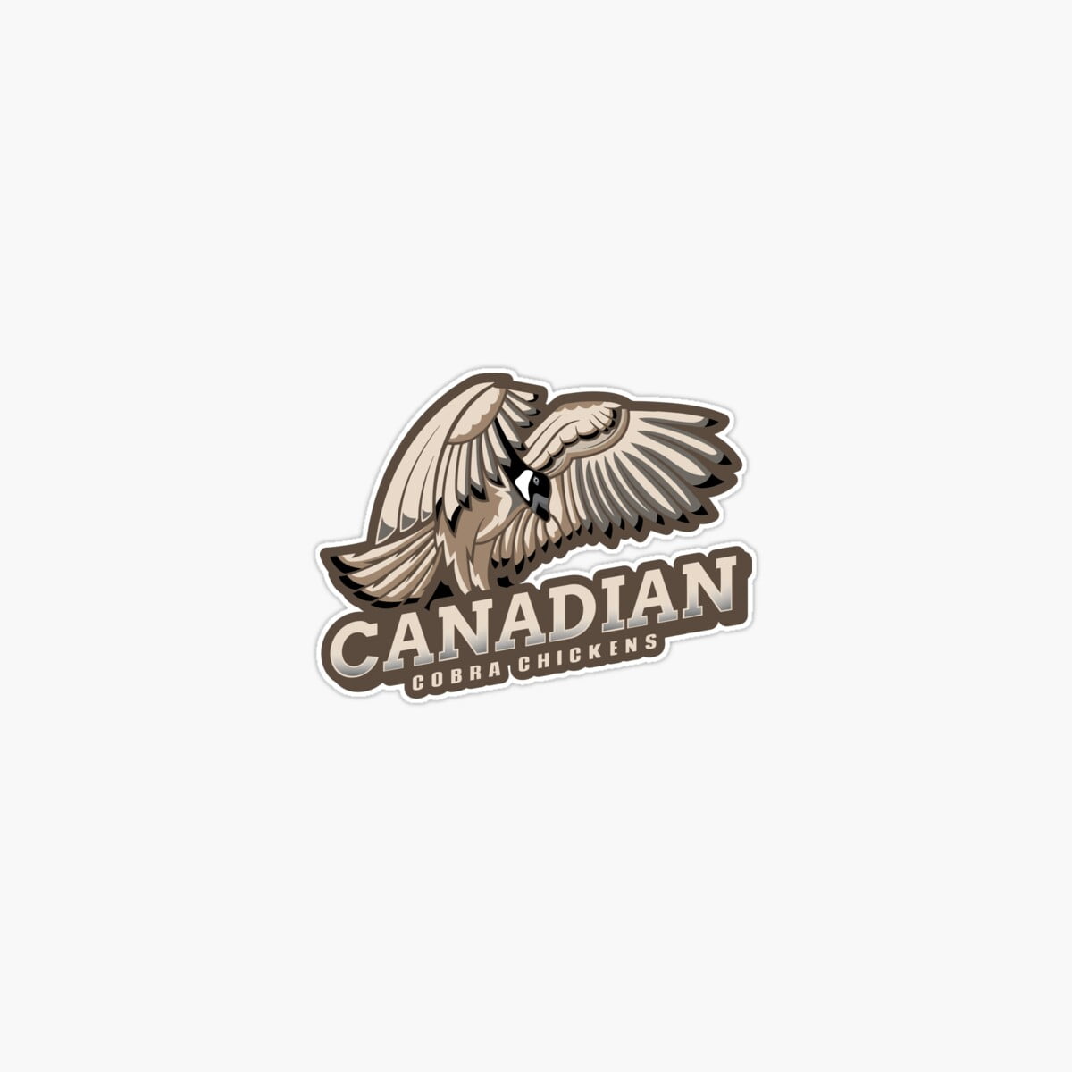 Onim Canadian Cobra Chickens Sticker, Phone Decal Water Bottle Stickers ...