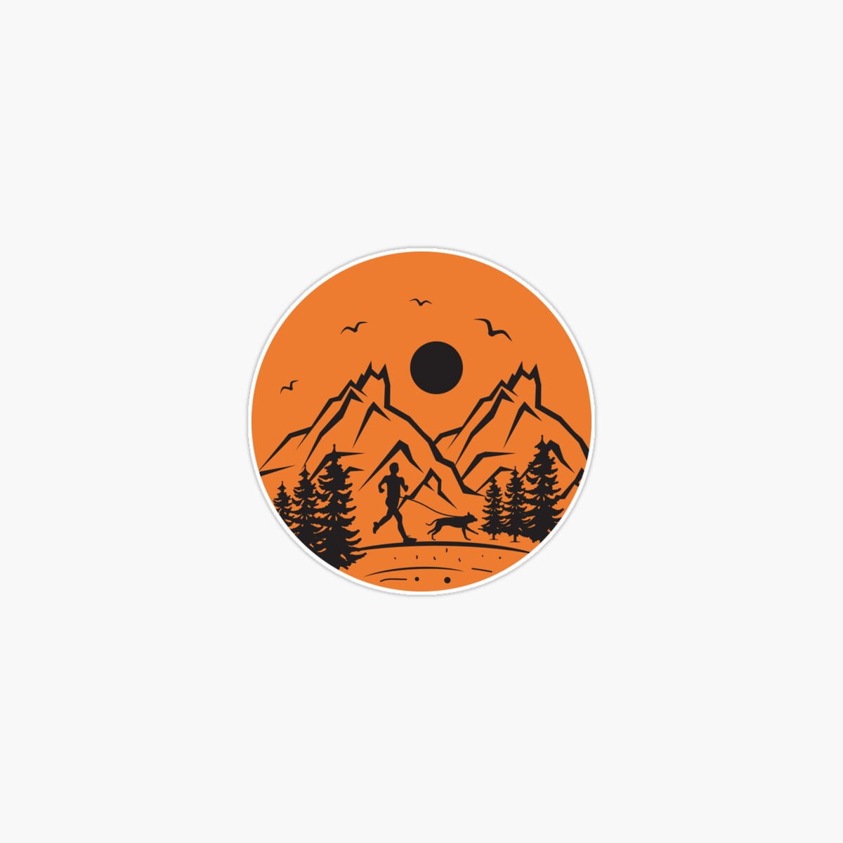 Onim Canicross Dog Sport Dog Running Trail Running Gift Sticker, Phone ...