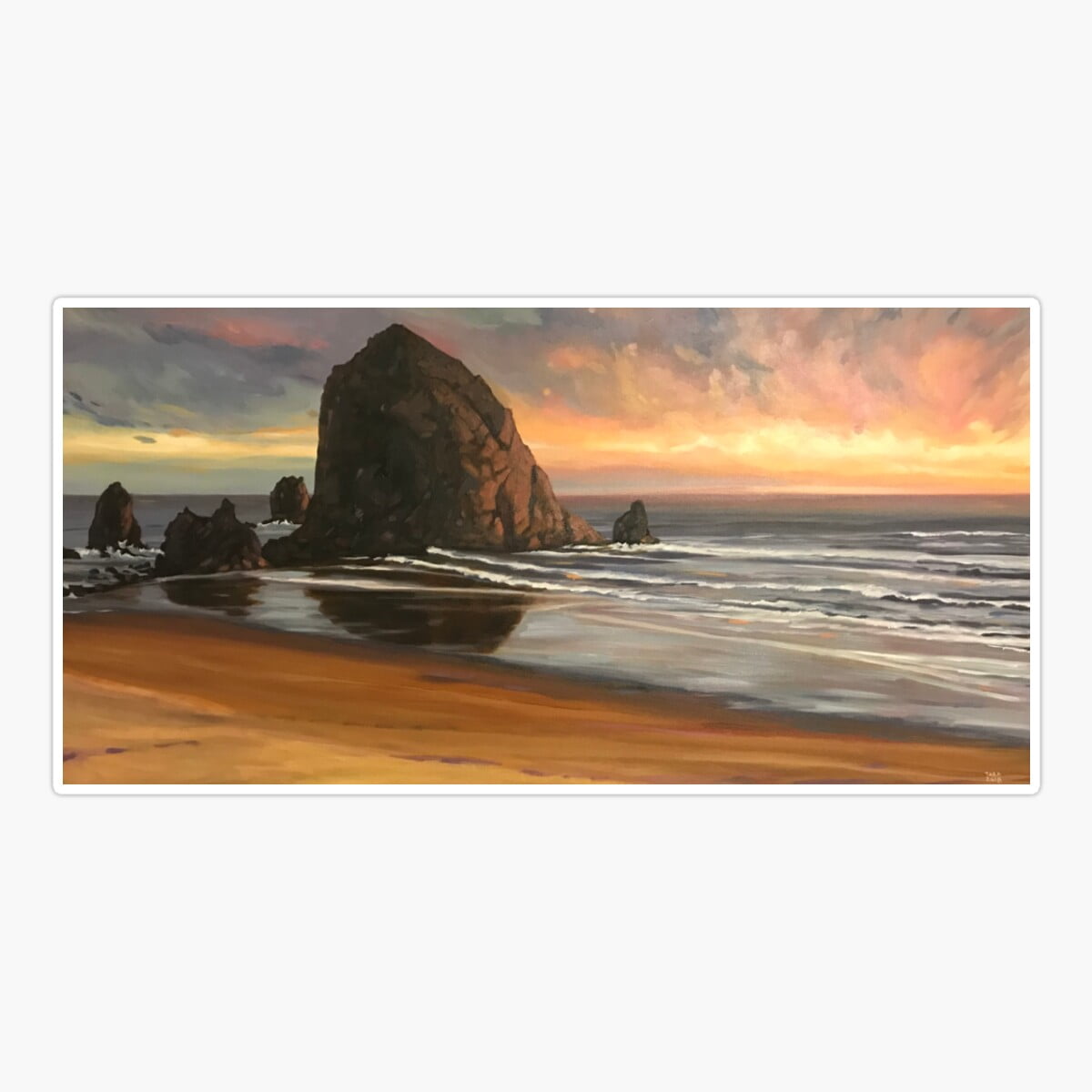 Onim Canon Beach Sunset Sticker, Phone Decal Water Bottle Stickers Car ...