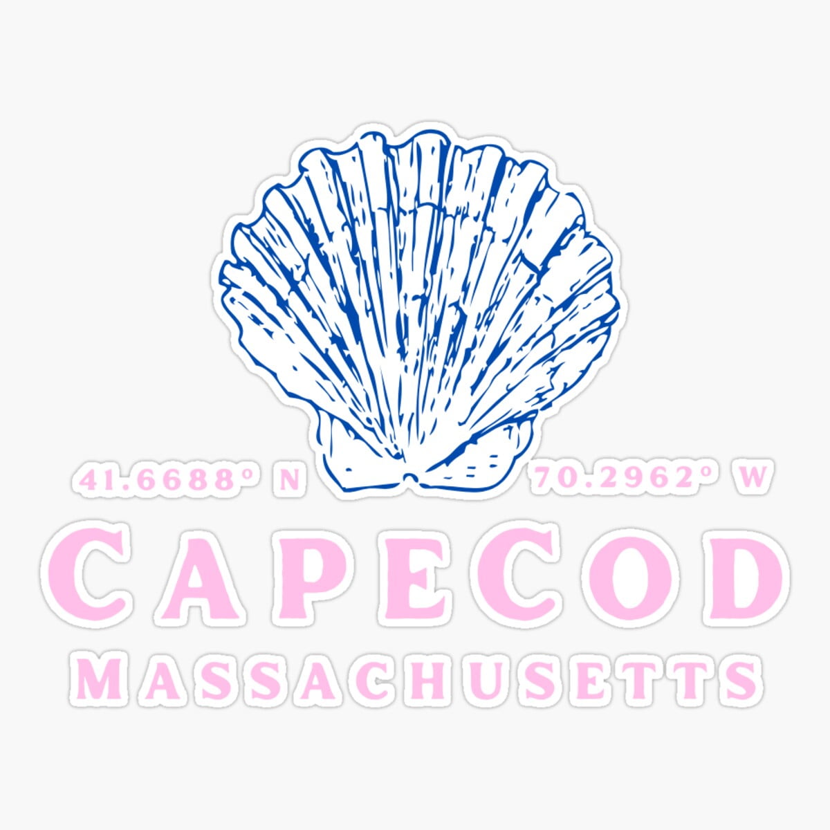 Onim Cape Cod Sticker, Phone Decal Water Bottle Stickers Car Decals ...