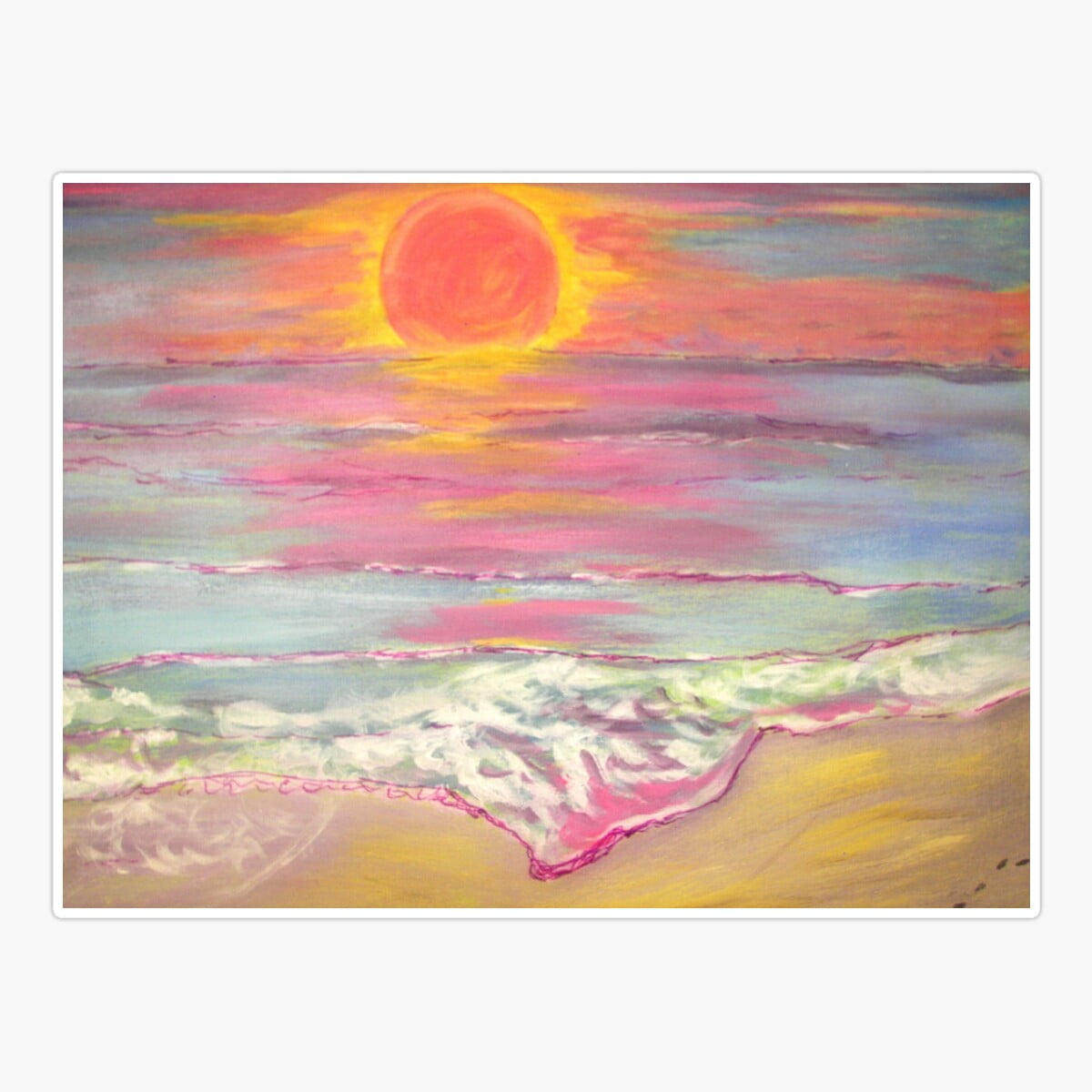 Onim Cape San Blas Sunset Sticker, Phone Decal Water Bottle Stickers ...