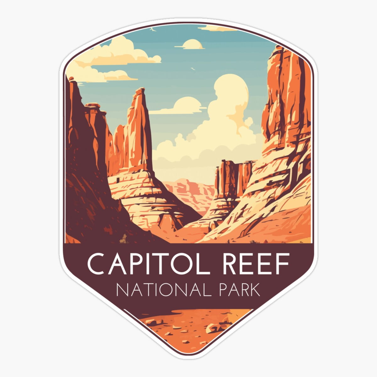 Onim Capitol Reef National Park Utah Sticker, Phone Decal Water Bottle ...