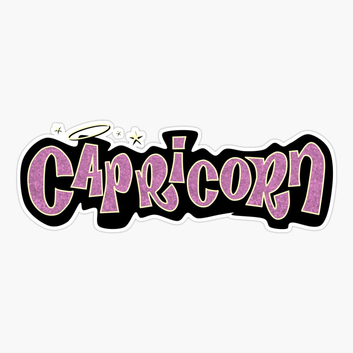 Onim Capricorn Bratz Style - Iconic Pink Glitter Font Logo Cute Y2K ...