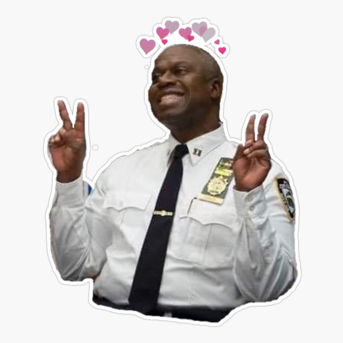 Onim Captain Holt Hearts Sticker, Phone Decal Water Bottle Stickers Car ...