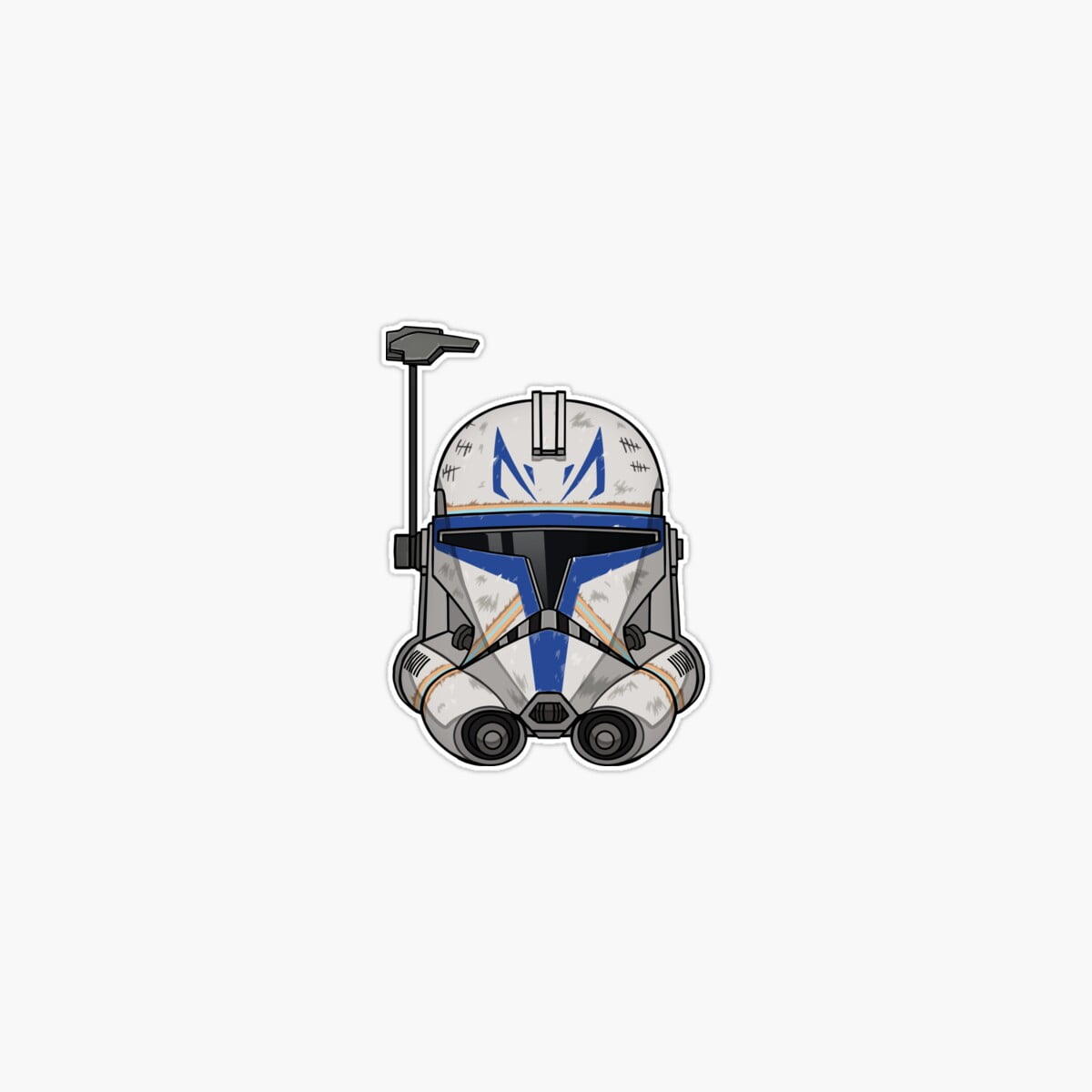 Onim Captain Rex Sticker, Phone Decal Water Bottle Stickers Car Decals ...