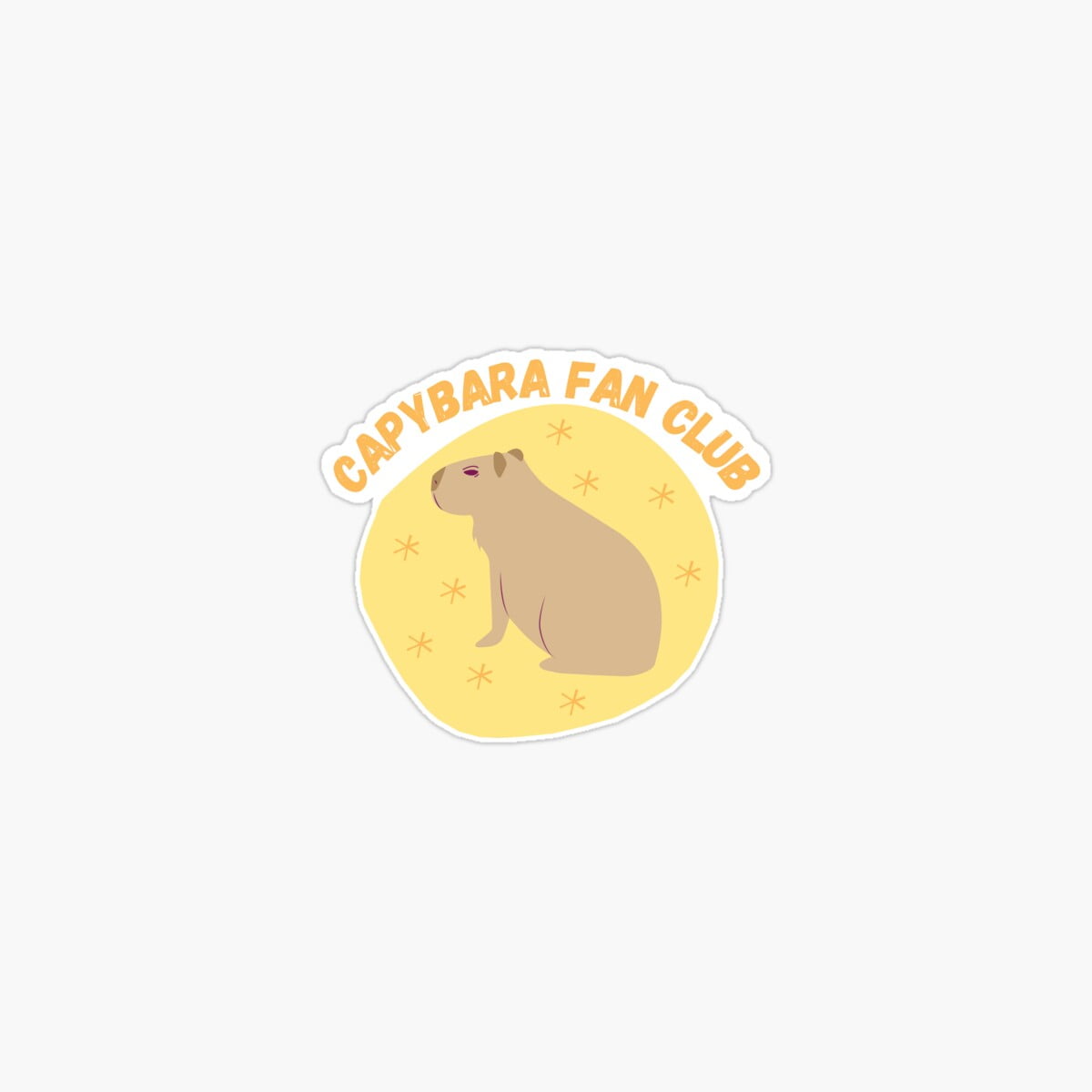 Onim Capybara Fan Club Sticker, Phone Decal Water Bottle Stickers Car ...
