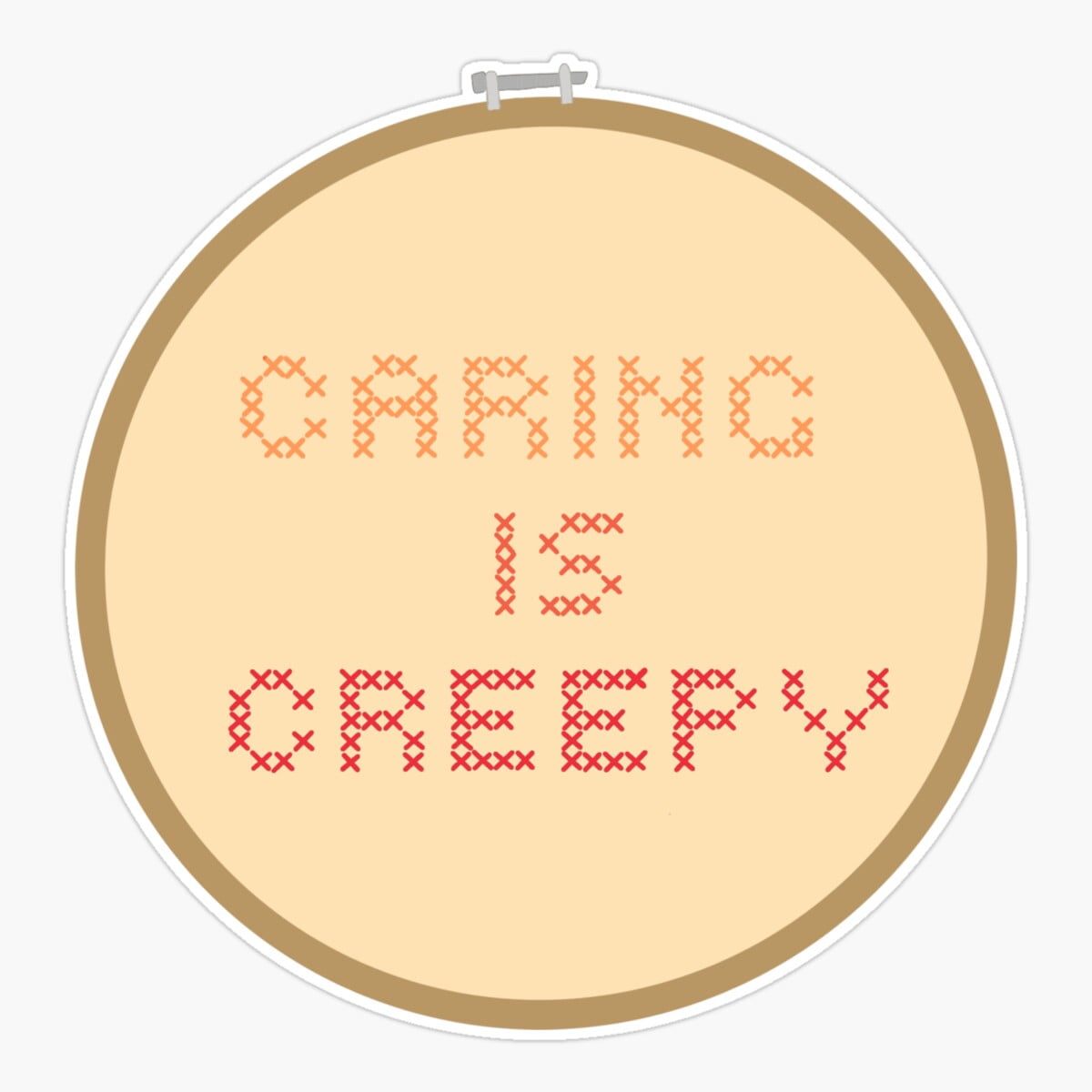 Onim Caring Is Creepy Sticker, Phone Decal Water Bottle Stickers Car ...