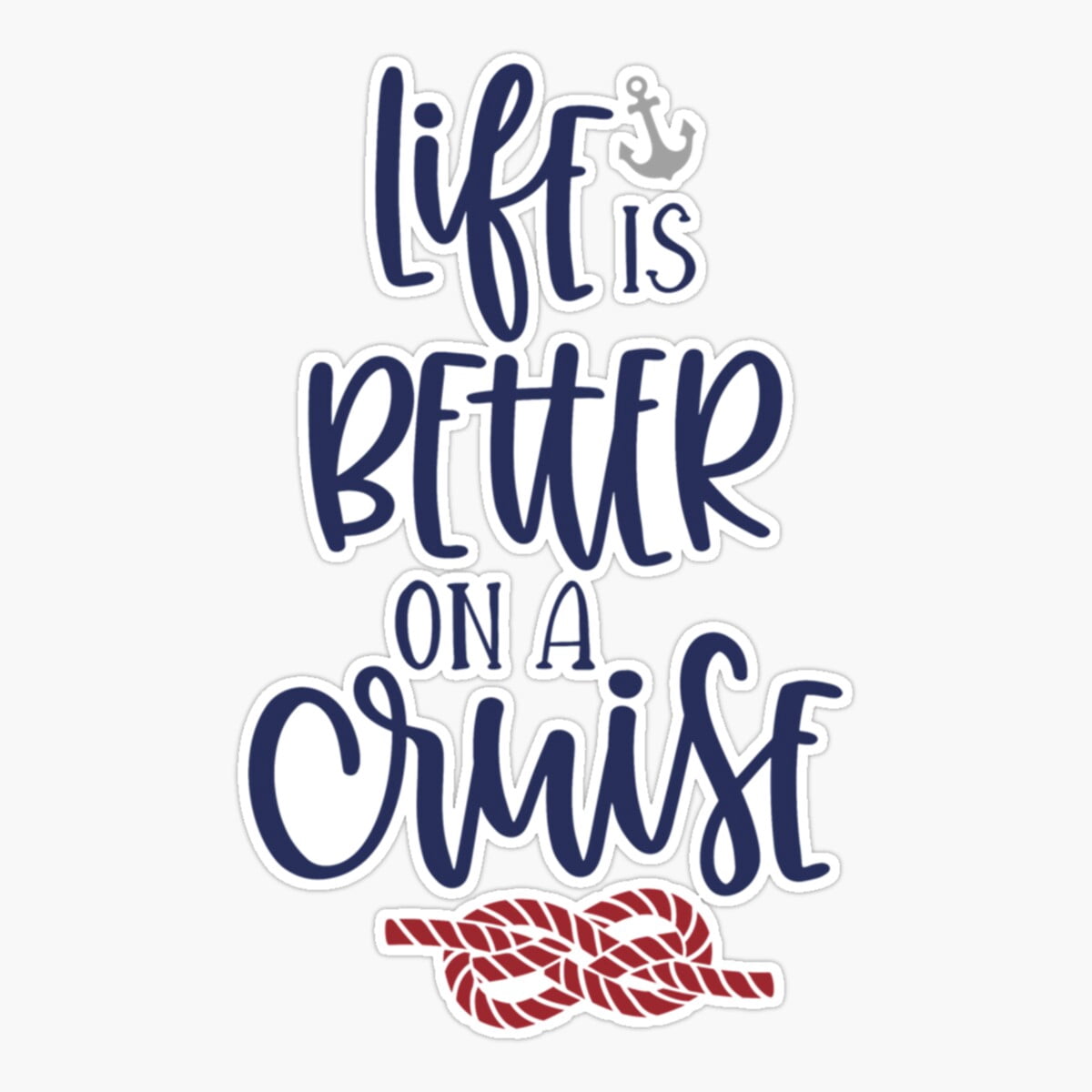 Onim Carnival Cruise Life Is Better Sticker, Phone Decal Water Bottle ...