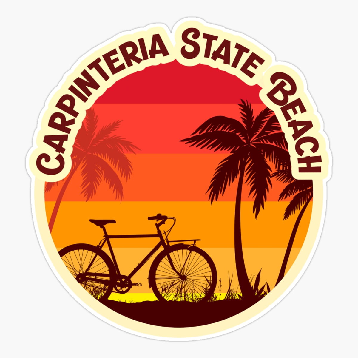 Onim Carpinteria State Beach Sunshine In A Beach With A Lonely Palm ...