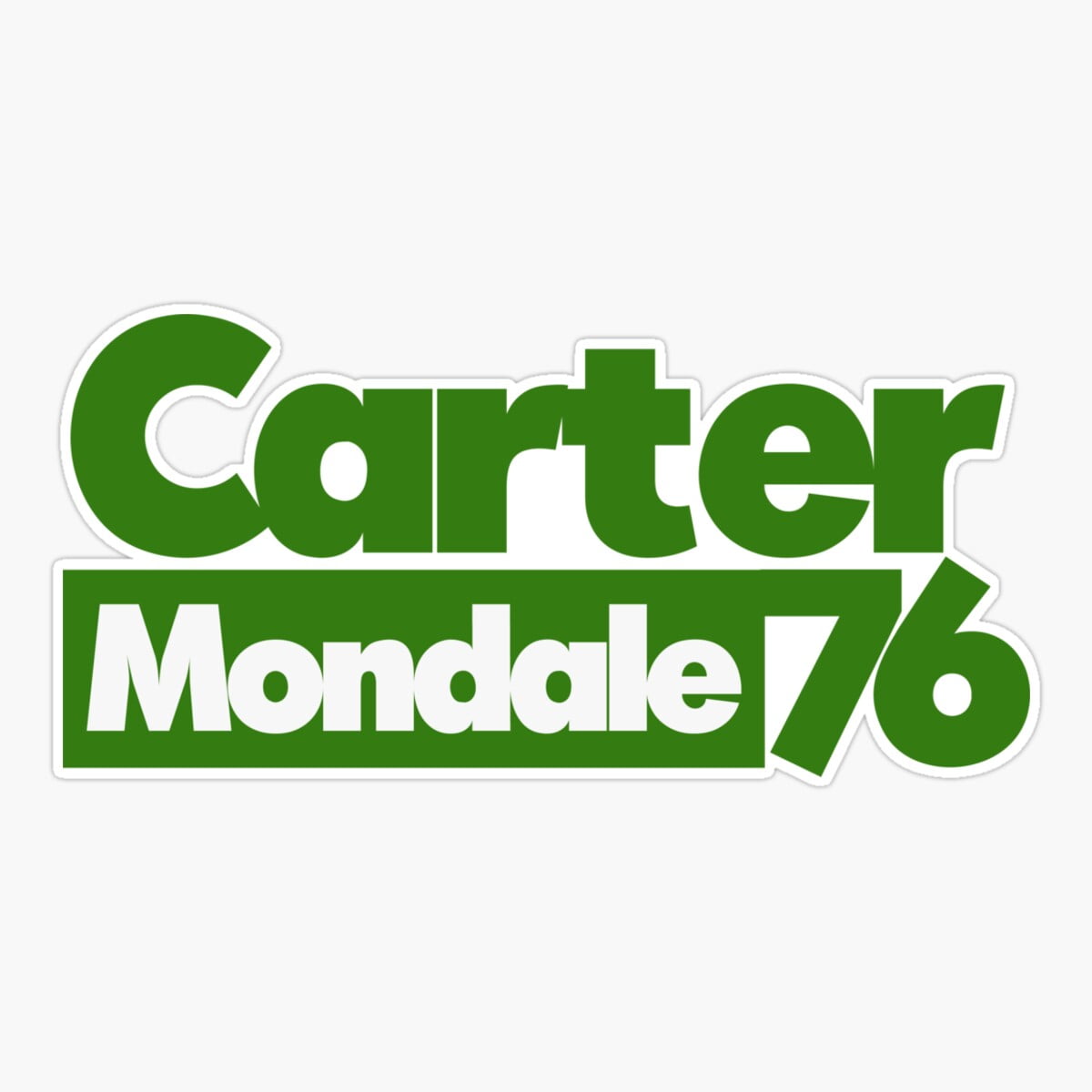 Onim Carter Mondale 1976 70S Politics Sticker, Phone Decal Water Bottle ...