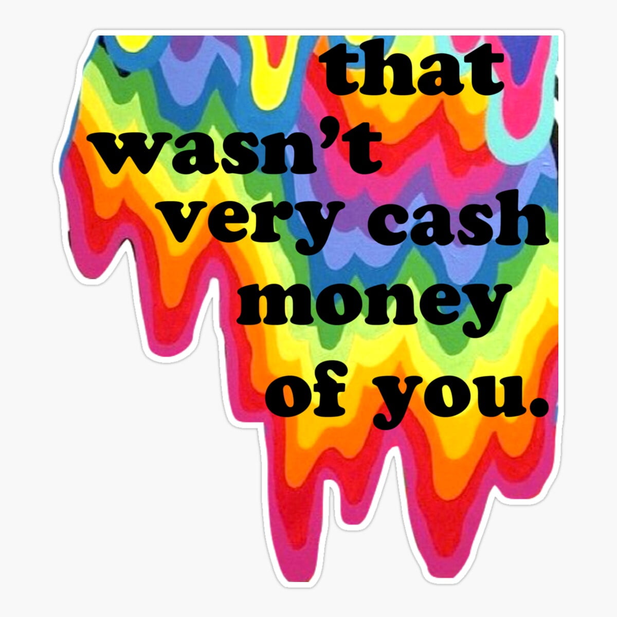 Onim Cash Money Sticker, Phone Decal Water Bottle Stickers Car Decals ...