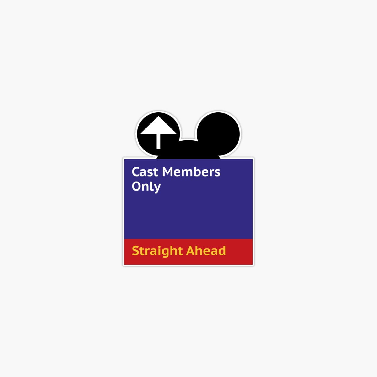 Onim Cast Members Only Disney World Sign Sticker, Phone Decal Water ...