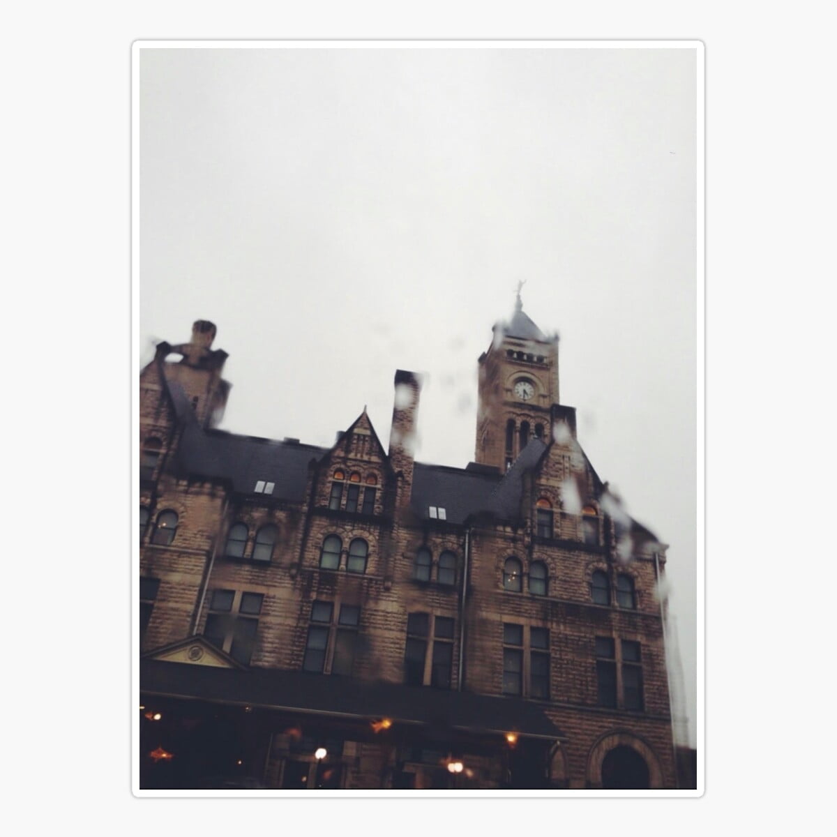 Onim Castle In The Rain Sticker, Phone Decal Water Bottle Stickers Car ...