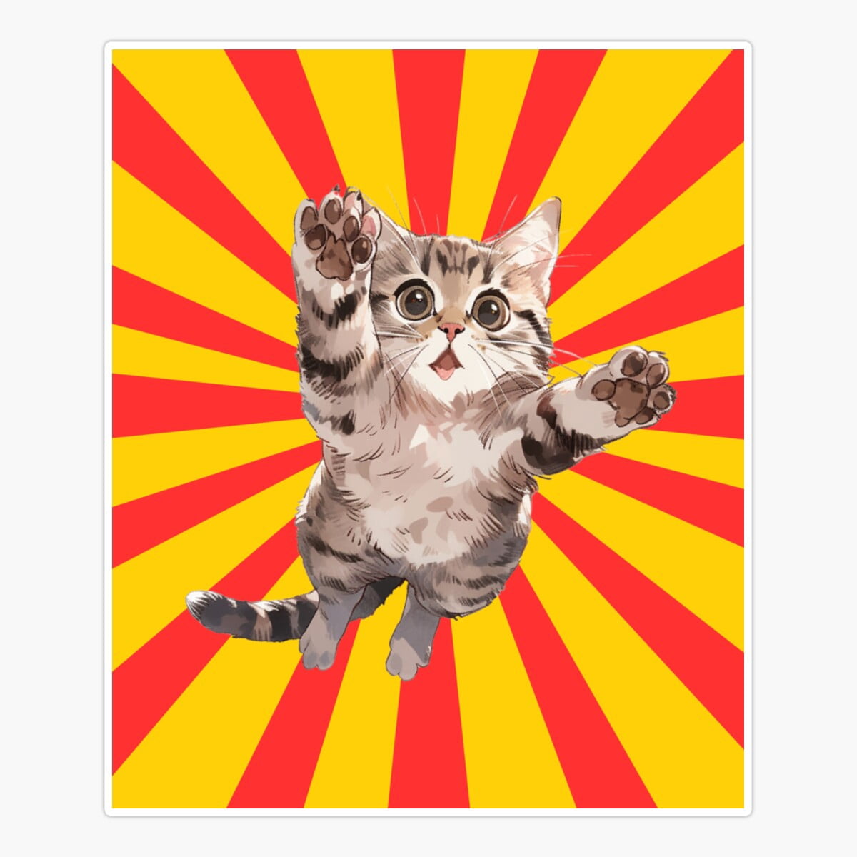 Onim Catch Me (Cat) Sticker, Phone Decal Water Bottle Stickers Car ...