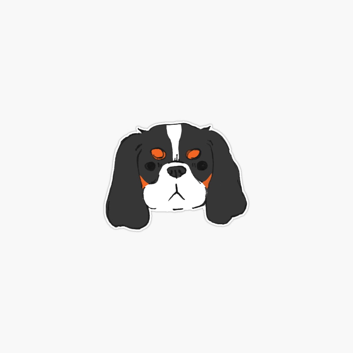 Onim Cavalier King Charles Spaniel - Tri-Color Sticker, Phone Decal ...