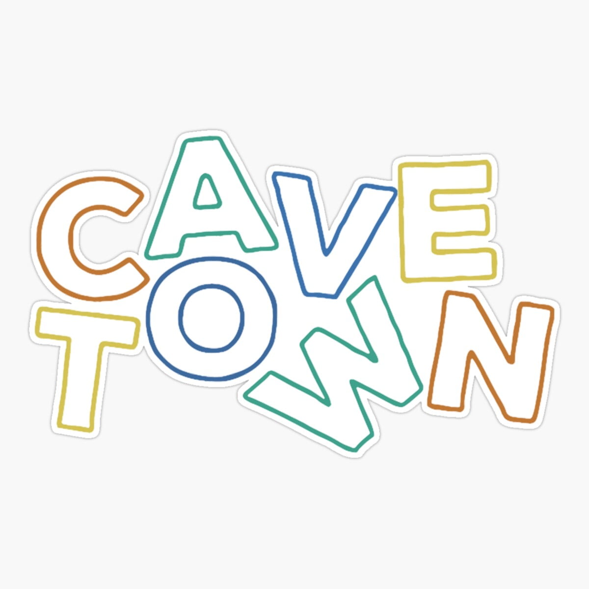 Onim Cavetown Typography Sticker, Phone Decal Water Bottle Stickers Car ...