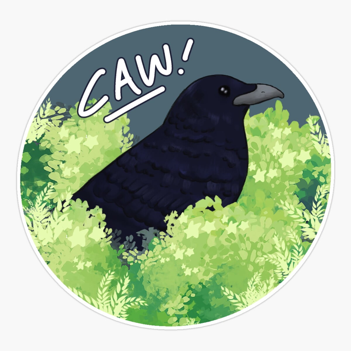 Onim Caw! Crow Sticker, Phone Decal Water Bottle Stickers Car Decals ...